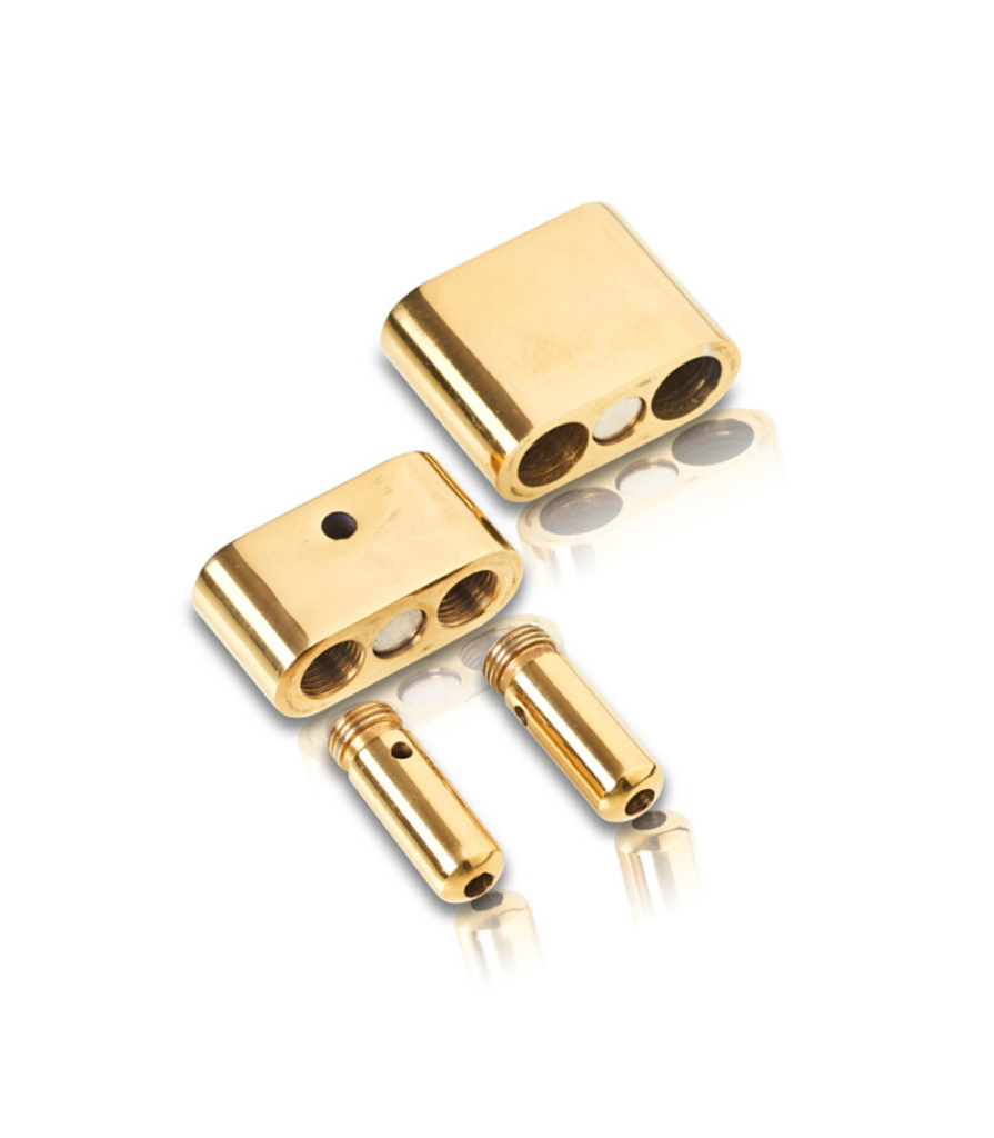 Poppers Inhaler Double Steel Titanium Gold