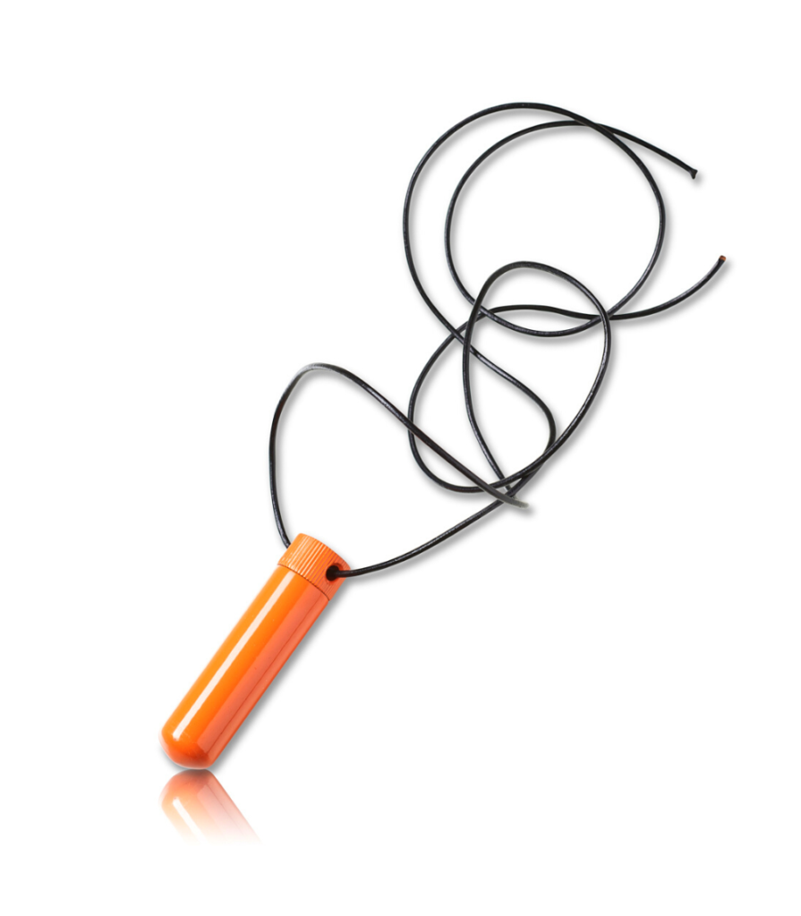 Poppers Inhaler Single Edelstahl Orange